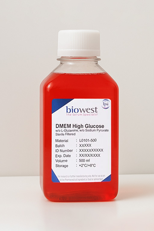 DMEM High Glucose w/o L-Glutamine w/o Sodium Pyruvate - Biowest USA Inc.